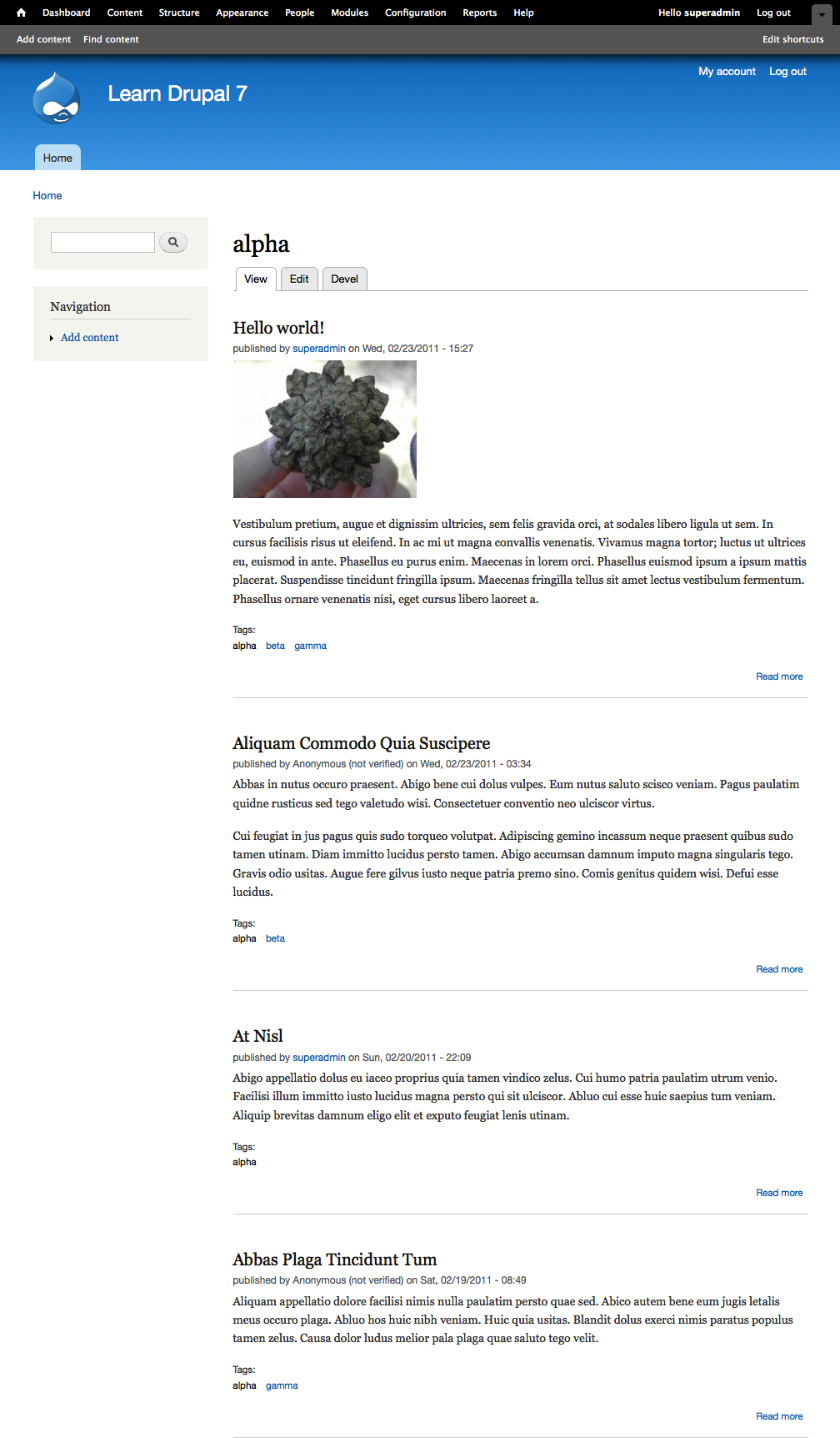 7: Taxonomy | Part B: Information structure in Drupal | Drupal Wiki guide on Drupal.org
